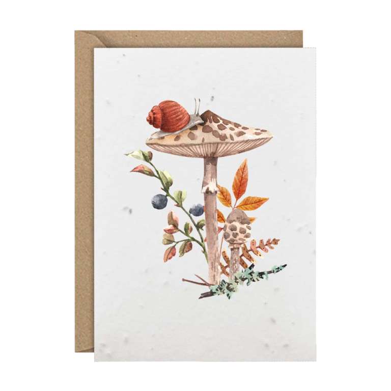 Field Mushroom Greeting Card - VIDA Natural